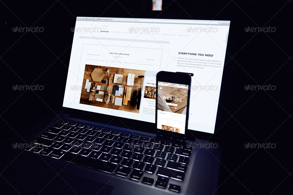 Responsive Display Dark Mock-Up, Graphics | GraphicRiver