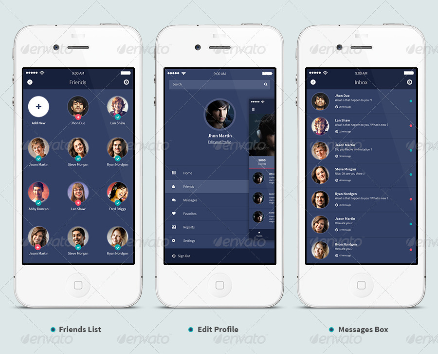 Flat Mobile UI Pack, Web Elements | GraphicRiver