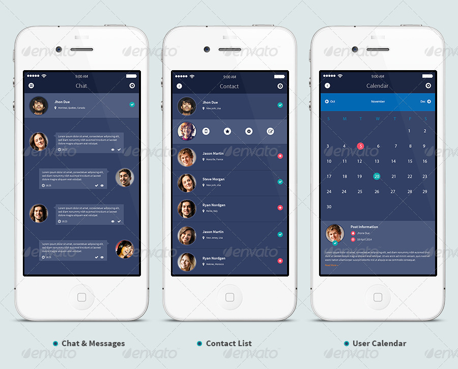 Flat Mobile UI Pack, Web Elements | GraphicRiver