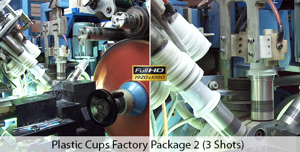 Plastic Cups Factory, Stock Footage | VideoHive