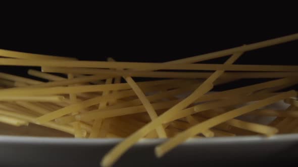 Spaghetti Fall on a White Dish, Stock Footage | VideoHive