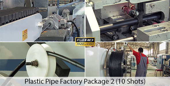 Plastic Pipe Factory, Stock Footage | VideoHive