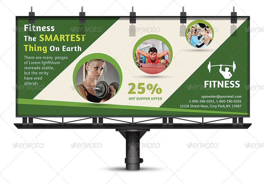 Health & Fitness Billboard Template | Volume 2, Print Templates ...