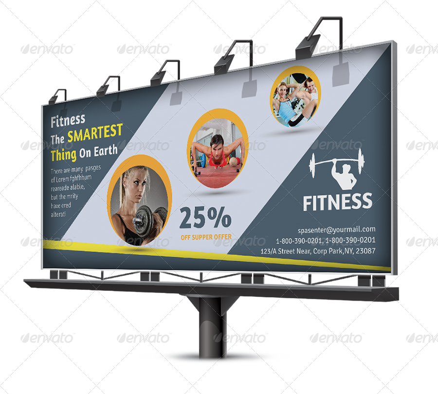 Health & Fitness Billboard Template | Volume 2, Print Templates ...