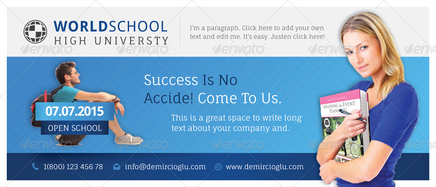 School Billboard Templates, Print Templates | GraphicRiver