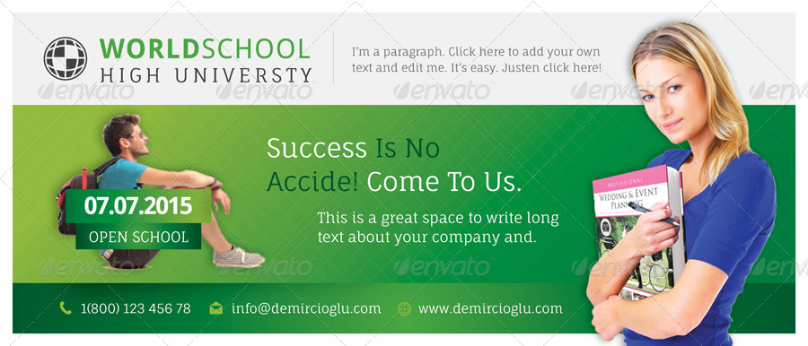 School Billboard Templates, Print Templates | GraphicRiver