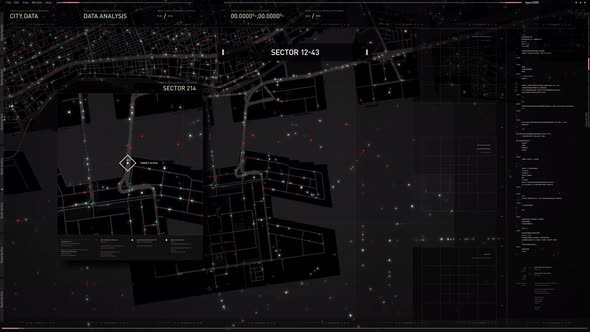 Modern Spying system detects the target position on the map of the ...
