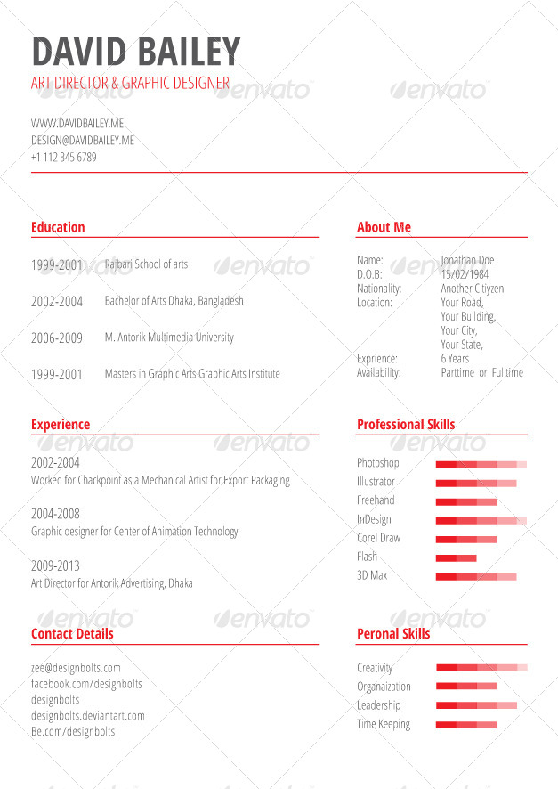 Simple Clean Resume V2, Print Templates | GraphicRiver