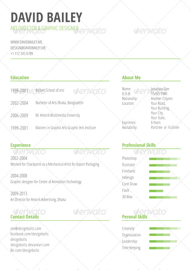 Simple Clean Resume V2, Print Templates | GraphicRiver