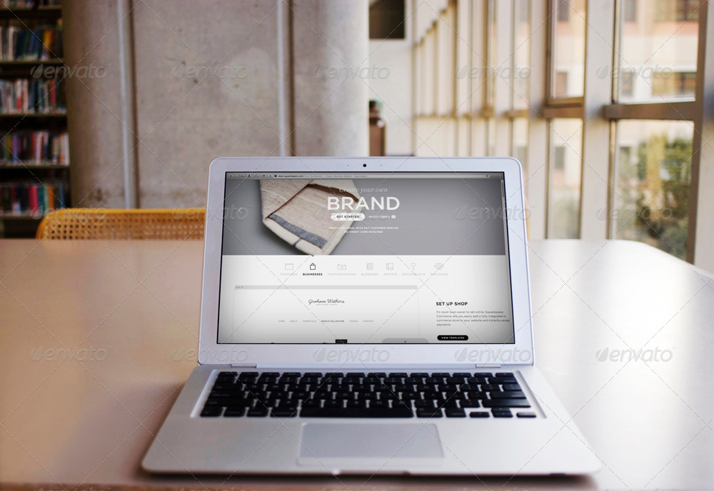 Laptop Web App Mock-Up, Graphics | GraphicRiver