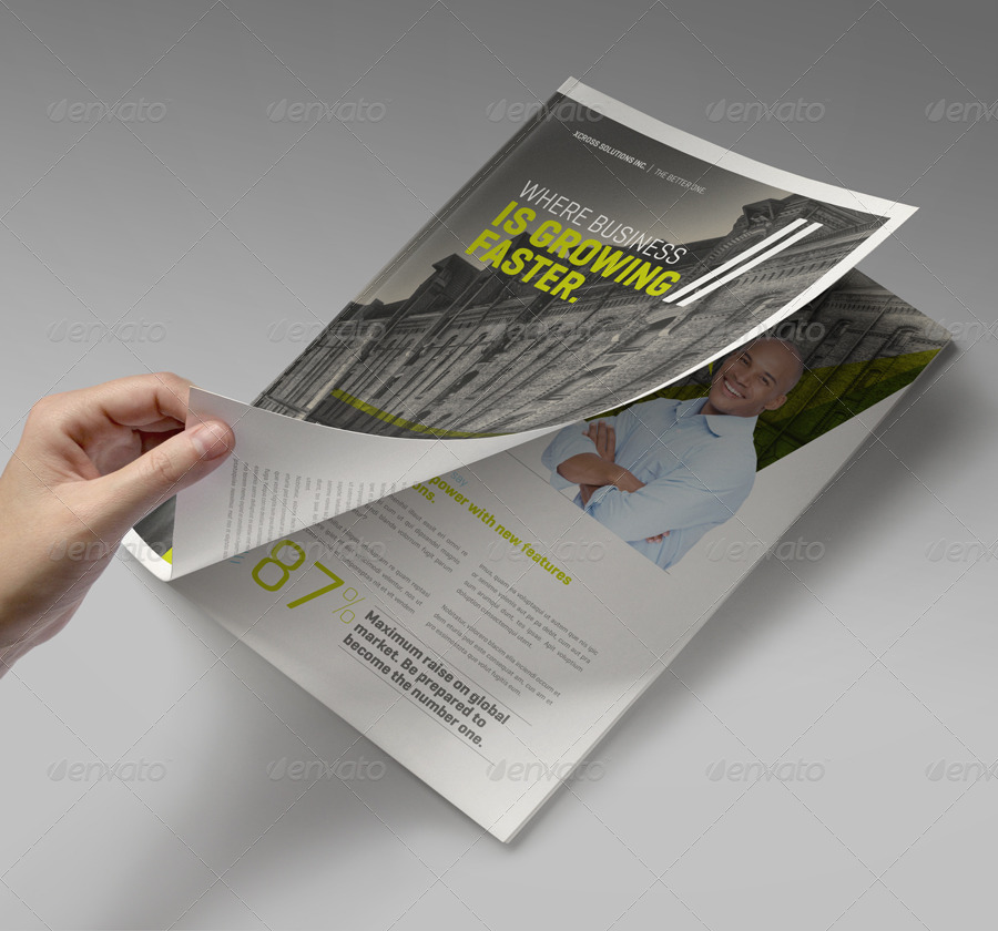 Corporate Bifold Brochure Xcross / A4 & US Letter, Print Templates