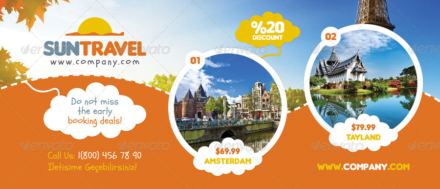 Travel Tours Billboard Templates, Print Templates | GraphicRiver