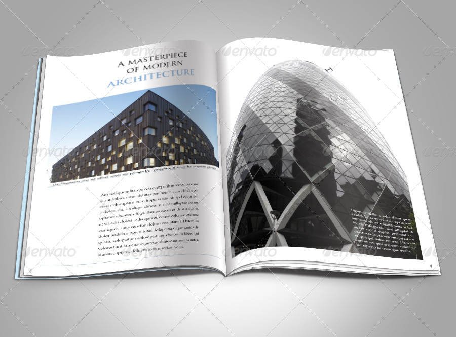 Modern Architecture Magazine Template, Print Templates | GraphicRiver