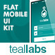 Teallabs - Modern & Cool Teal Flat Mobile UI Kit, Web Elements ...