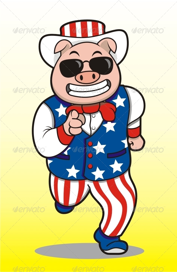 Running Pig Mascot, Vectors | GraphicRiver