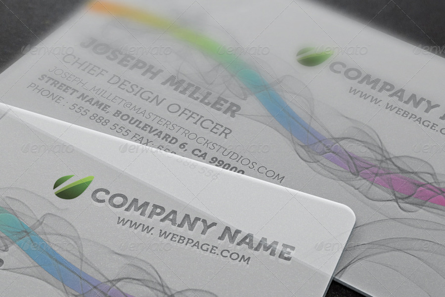 Plastic Translucent Business Card, Print Templates | GraphicRiver