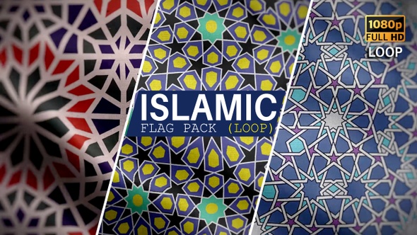 Islamic Flag Pack, Motion Graphics | VideoHive