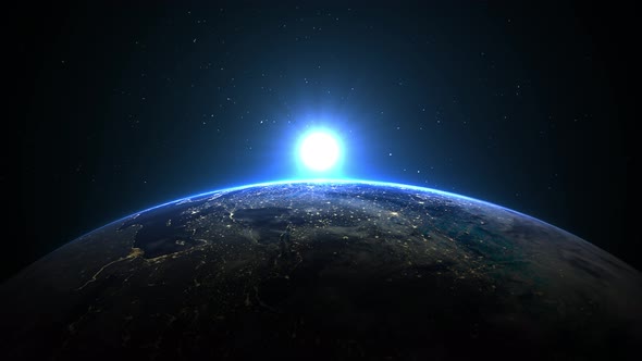 Sunrise In Space 4k, Motion Graphics | VideoHive