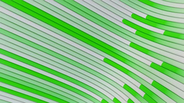 Fast Moving Green Lines 3d Render Animation Background, Motion Graphics