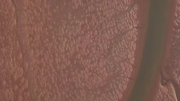 Close up shot of the sandy patches in the ocean off of the shores of ...