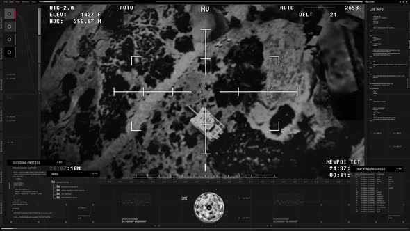 Modern Mission Interface Searching Enemy Military Vehicles On Combat ...