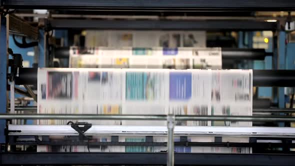 Making Newspapers on Printing Press, Stock Footage | VideoHive