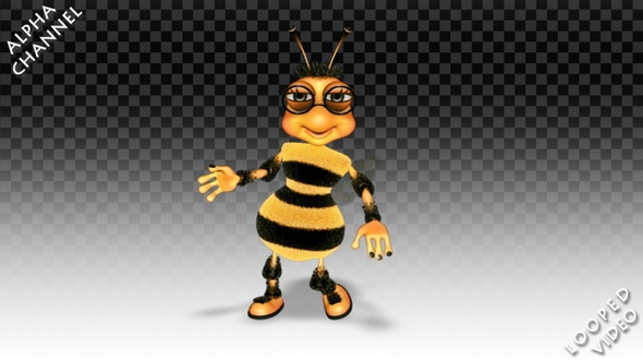 Cartoon Bee - Happy Dance , Motion Graphics | VideoHive