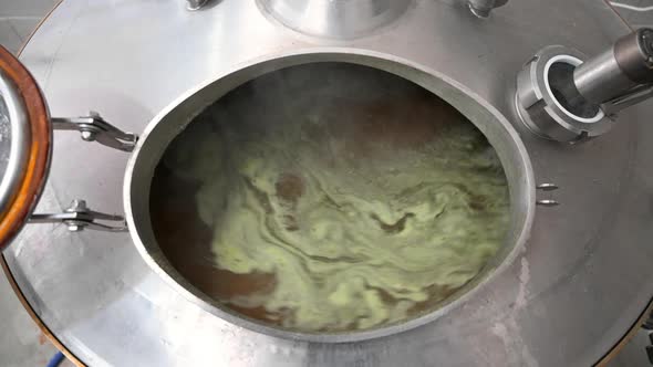 Beer Brew Tank with Boiling Malt, Stock Footage | VideoHive