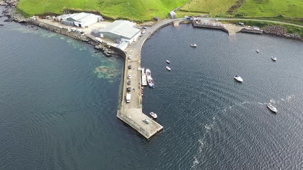Aerial View of Teelin Bay in County Donegal on the Wild Atlantic Way in ...