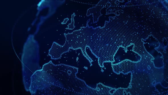 Digital Europe Map HD, Motion Graphics | VideoHive