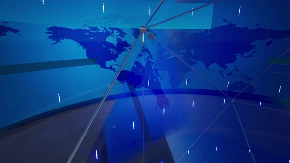 World Map Blue Background 4K, Motion Graphics | VideoHive