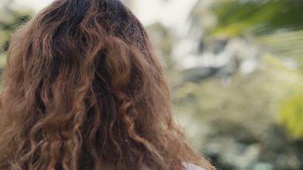 Revolving Around a Young Woman Takes Off Her Medical Mask, Stock Footage