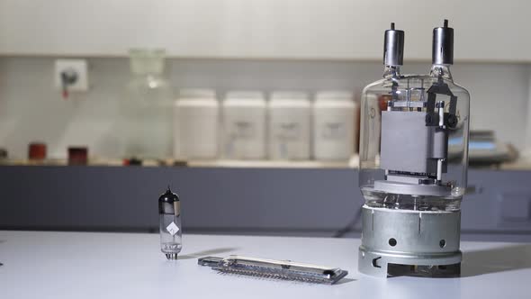 Vacuum Electronic Lamp With Bulbs, Stock Footage | VideoHive