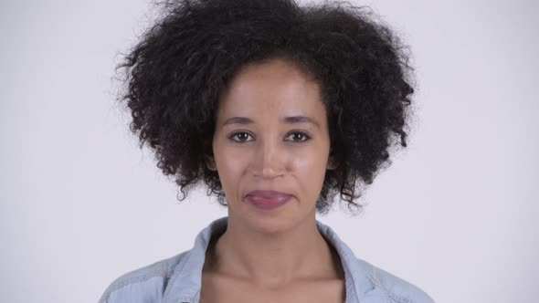 Face of Young Happy African Woman Nodding Head Yes, Stock Footage ...