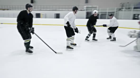 Ice Hockey Team Practicing in Rink, Stock Footage | VideoHive