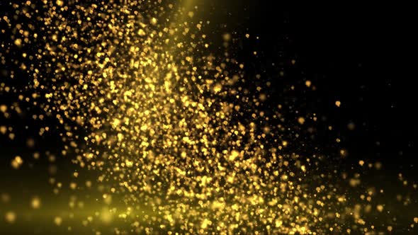 Golden glitter particles, Motion Graphics | VideoHive
