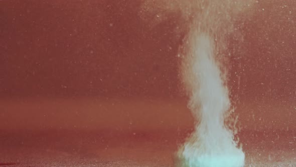 Pill Dissolving in Water. Sparkling tablet in fluid., Stock Footage