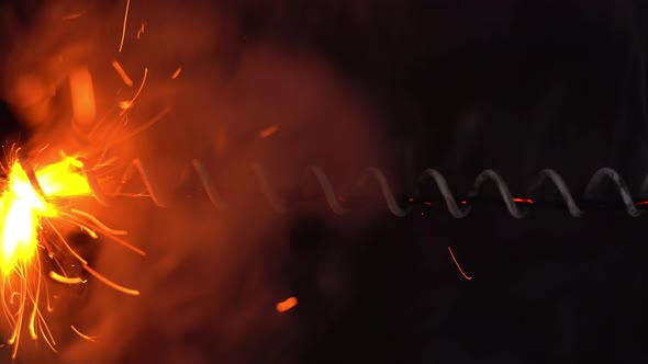 Detonating Cord, Fuse, Burning, Sparks, Stock Footage | VideoHive