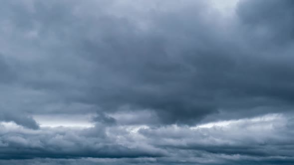 Dramatic Cumulus Storm Clouds Move in the Sky Timelapse, Stock Footage