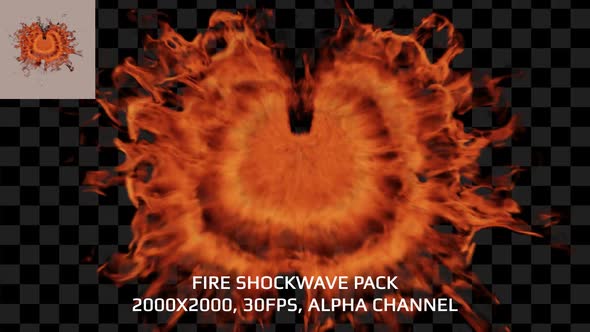 Fire Shockwave Pack - 2k, Alpha, Motion Graphics | VideoHive