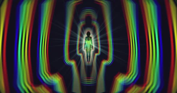 A Looped 3D Animation of the Enlightenment of the Multicolored Energy ...