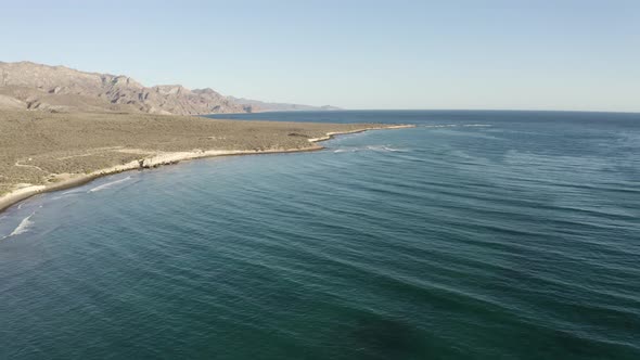 Picturesque Aerial View of Baja California Ocean Coastline in Mexico ...