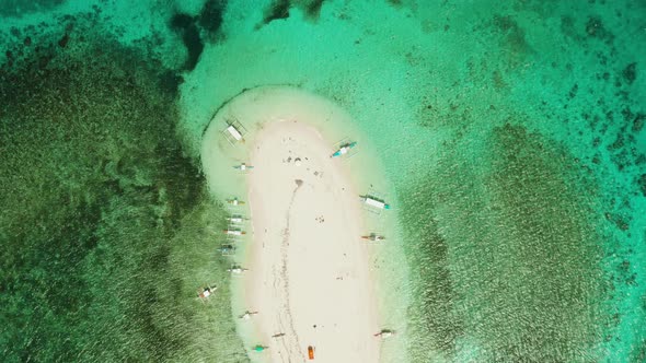 Sandy Island with a Beach and Tourists by AlexTraveler | VideoHive
