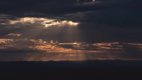 Glorious Sun Rays Through Clouds Wide Shot, Stock Footage | VideoHive