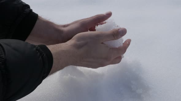 Snowball made for playing and fighting 4K 2160p 30fps UHD footage - Wet ...