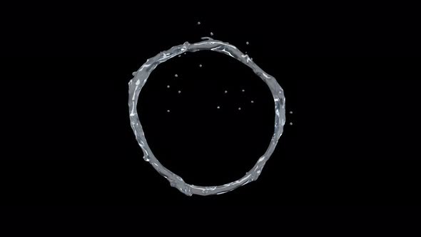 Water forming loop circle, Motion Graphics | VideoHive