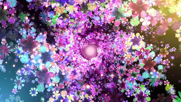 Flower Tunnel Loop Background, Motion Graphics | VideoHive