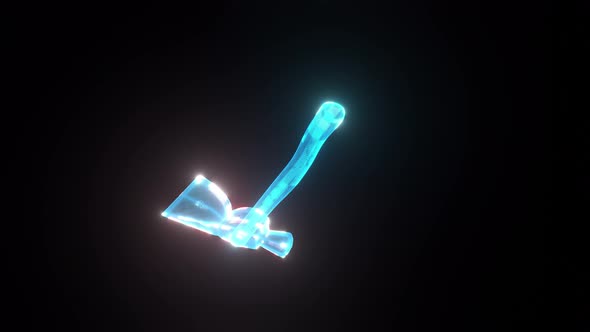 Small Hand Axe Hologram 4k, Motion Graphics | VideoHive
