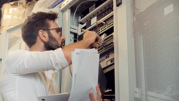 Data Security Administrator From Technical Department On Server Room ...