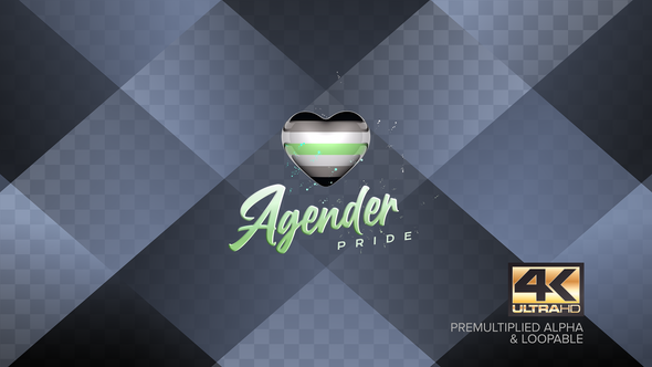 Agender Gender Sign Background Animation 4k, Motion Graphics | VideoHive